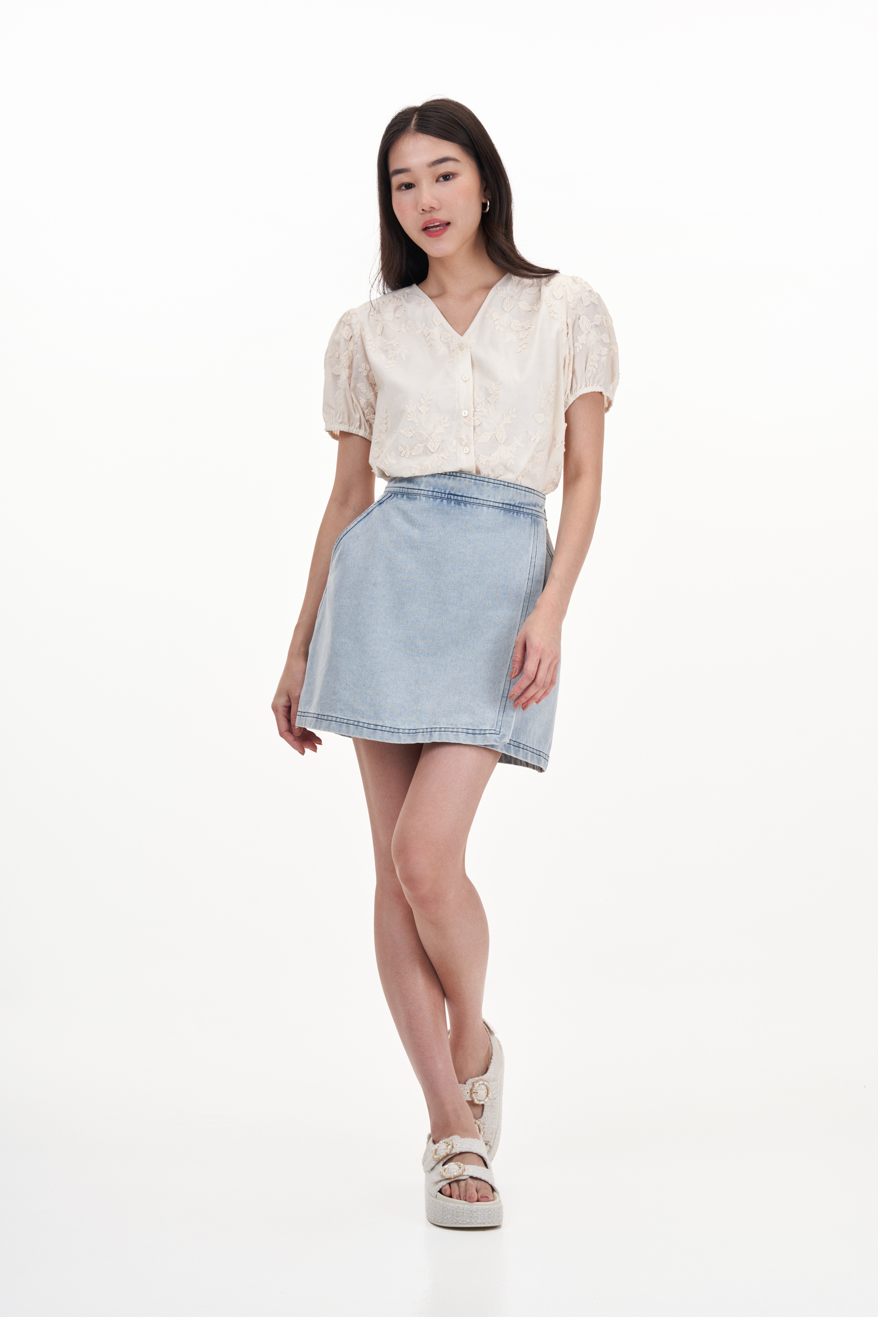 Restock Weston Denim Skorts The Closet Lover